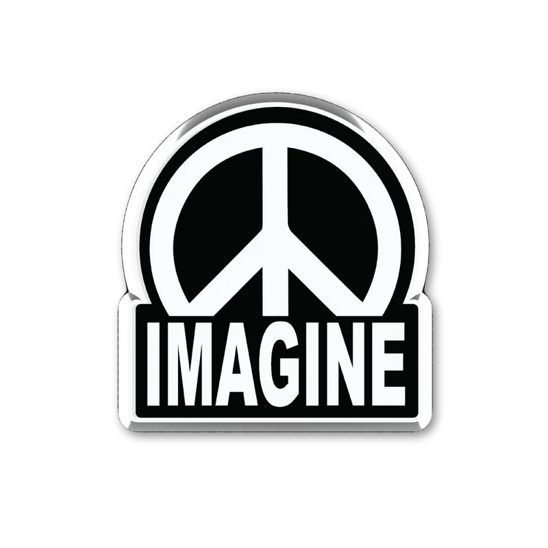 John Lennon Imagine Peace Car Badge - John Lennon